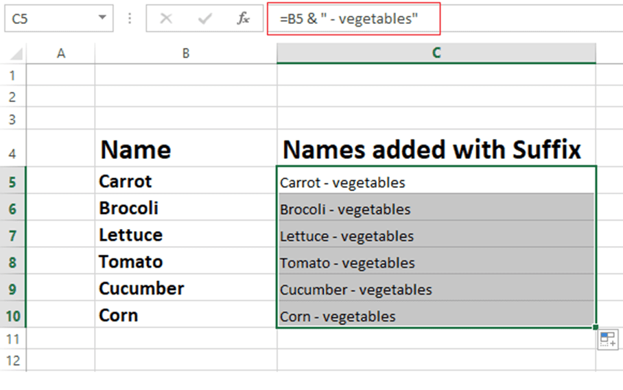 Jak Doda Prefiks I Sufiks Do Ca ej Kolumny W Programie Excel 