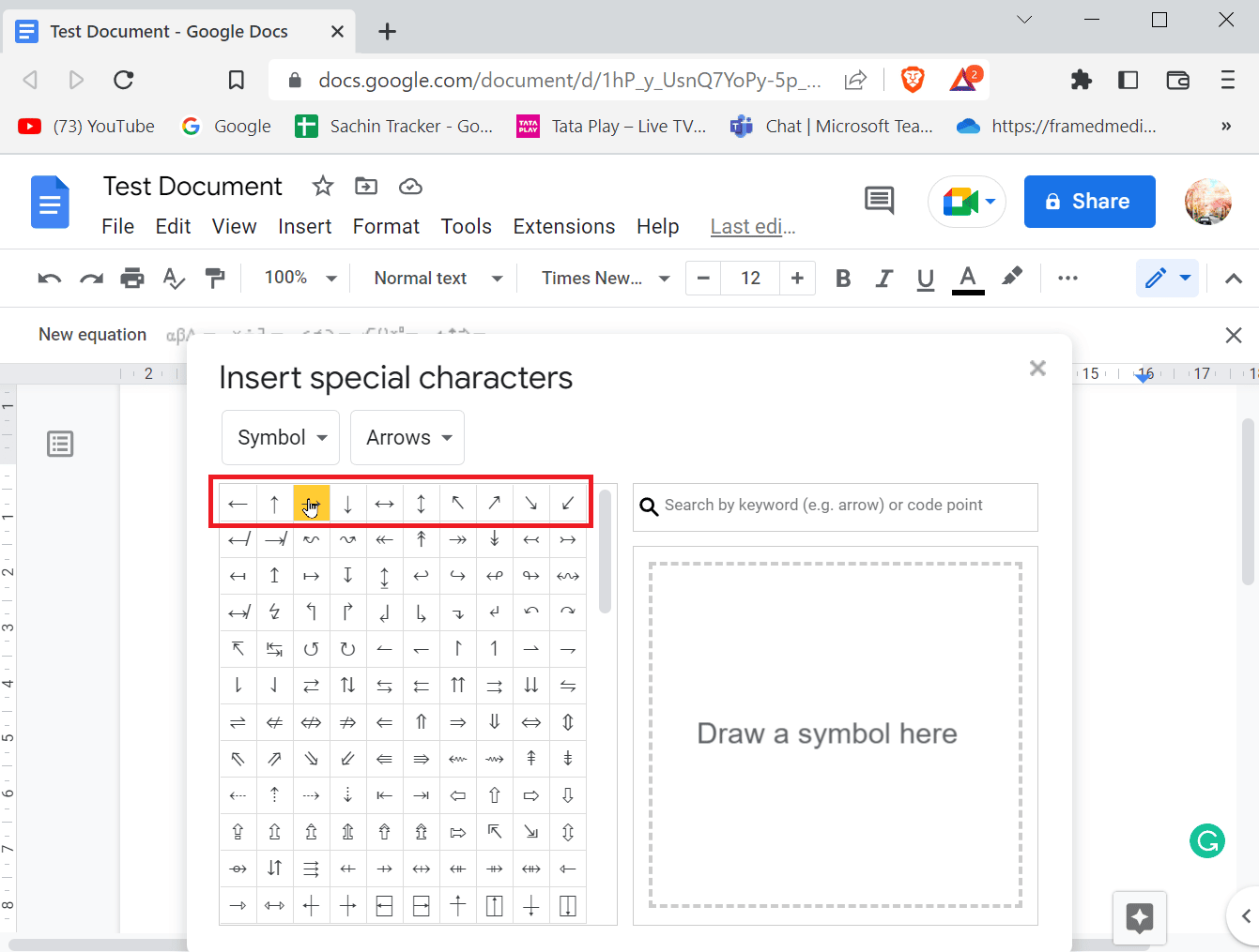 So F gen Sie Pfeile Hochgestellte Zeichen Und Symbole In Google Docs Hinzu
